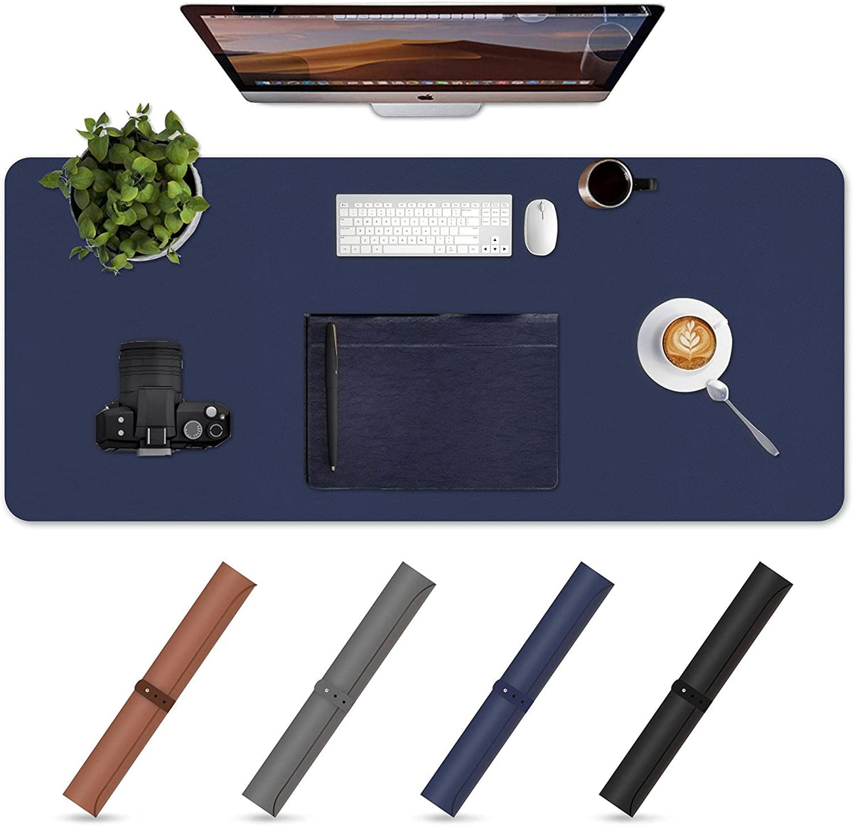 Desk Mat Large Mouse Pad for Computer Desk, PC, Laptop, iMac, PU Leath ...