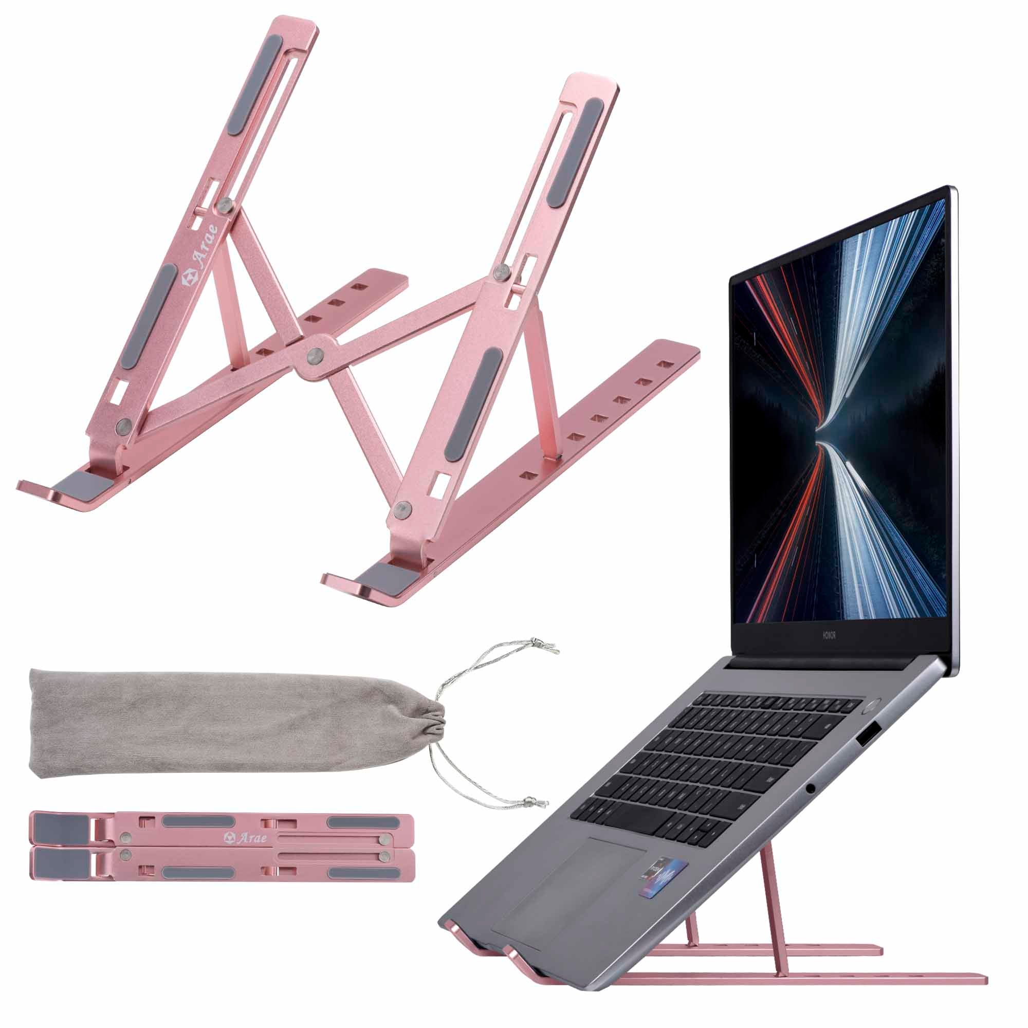 Adjustable ergonomic portable aluminum laptop desk stand store